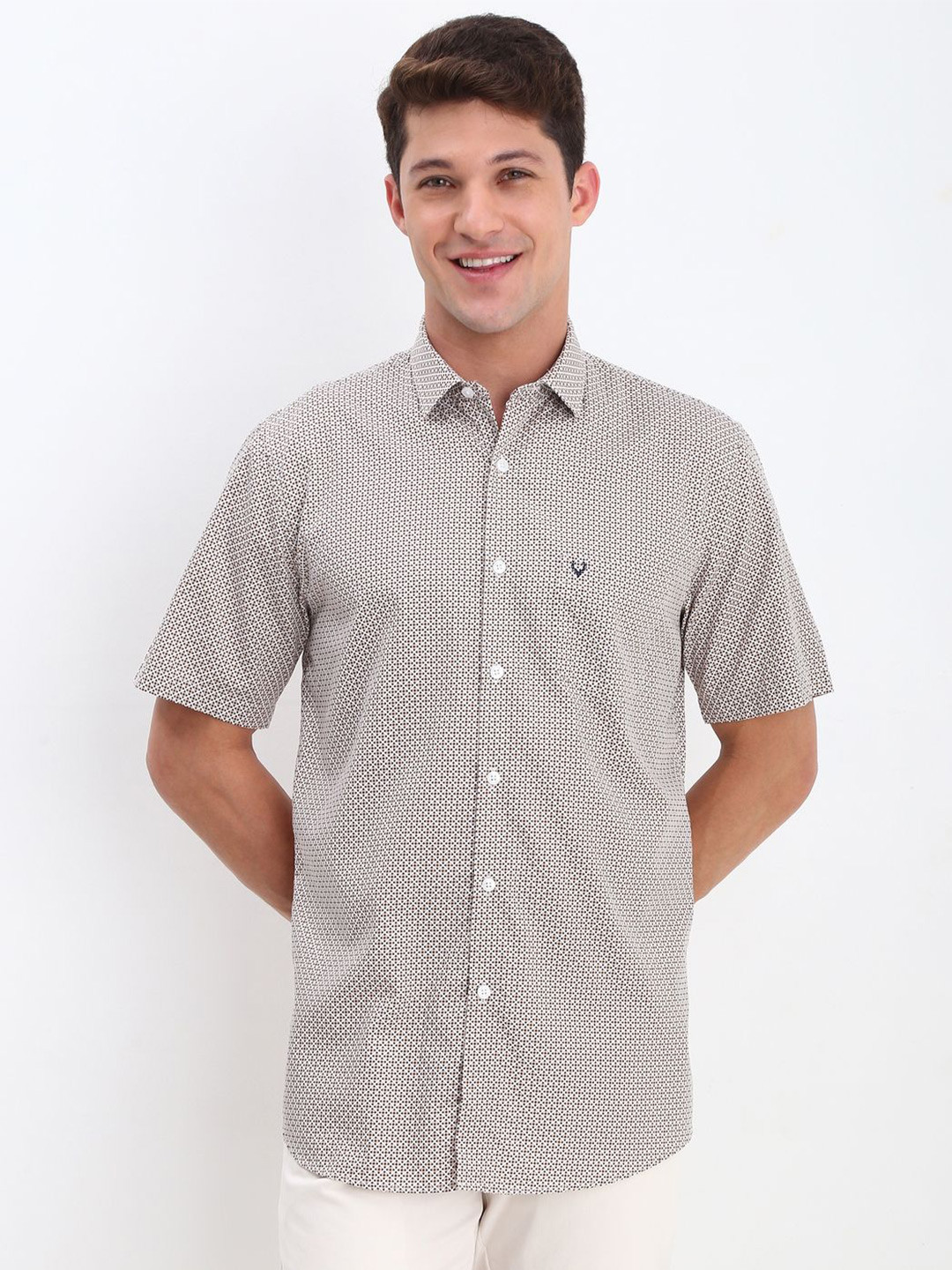 Buy Allen Solly Men Slim Fit Opaque Printed Casual Shirt - Shirts for ...
