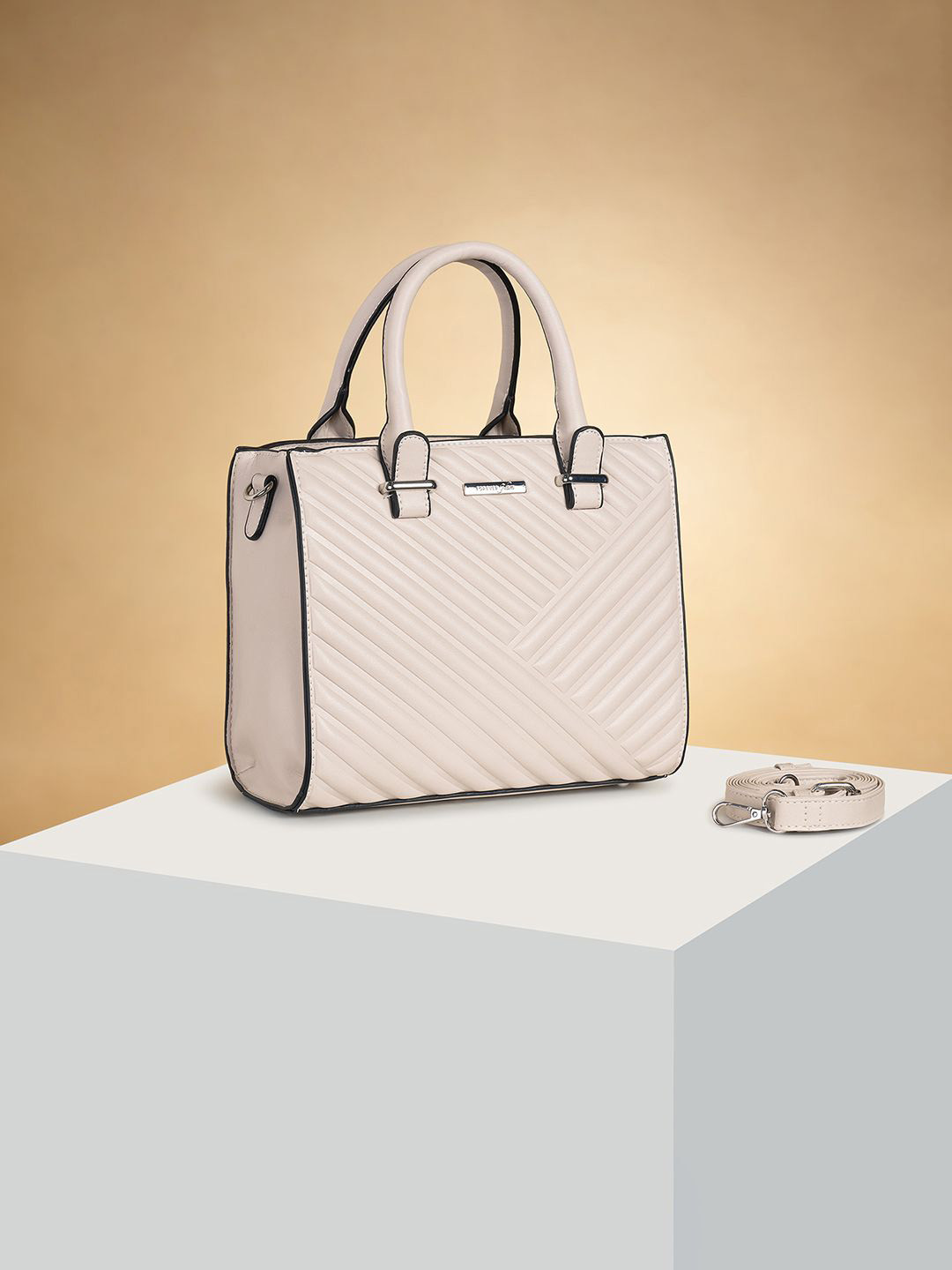 Buy Forever Glam By Pantaloons Textured PU Structured Handheld Bag With ...