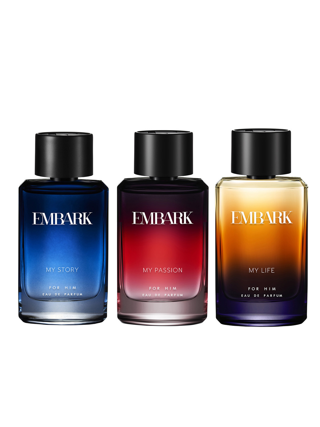 Buy EMBARK Men Set Of 3 Eau De Parfum My Story + My Passion + My Life ...