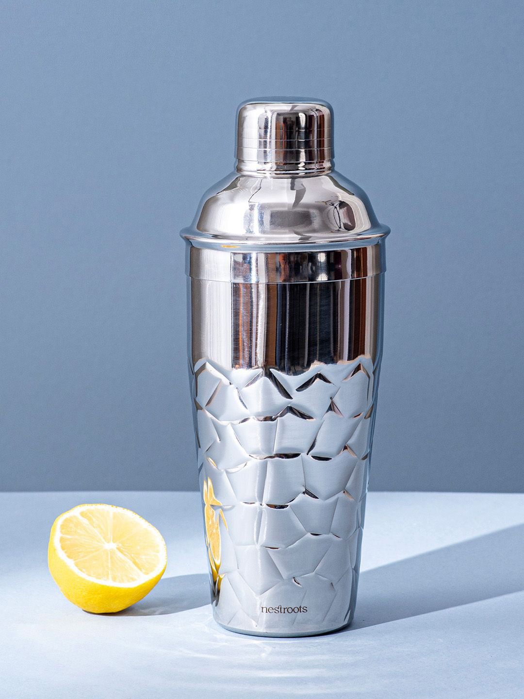 Buy Nestroots Hammered Stainless Steel Bar Shaker - Cocktail Shakers ...