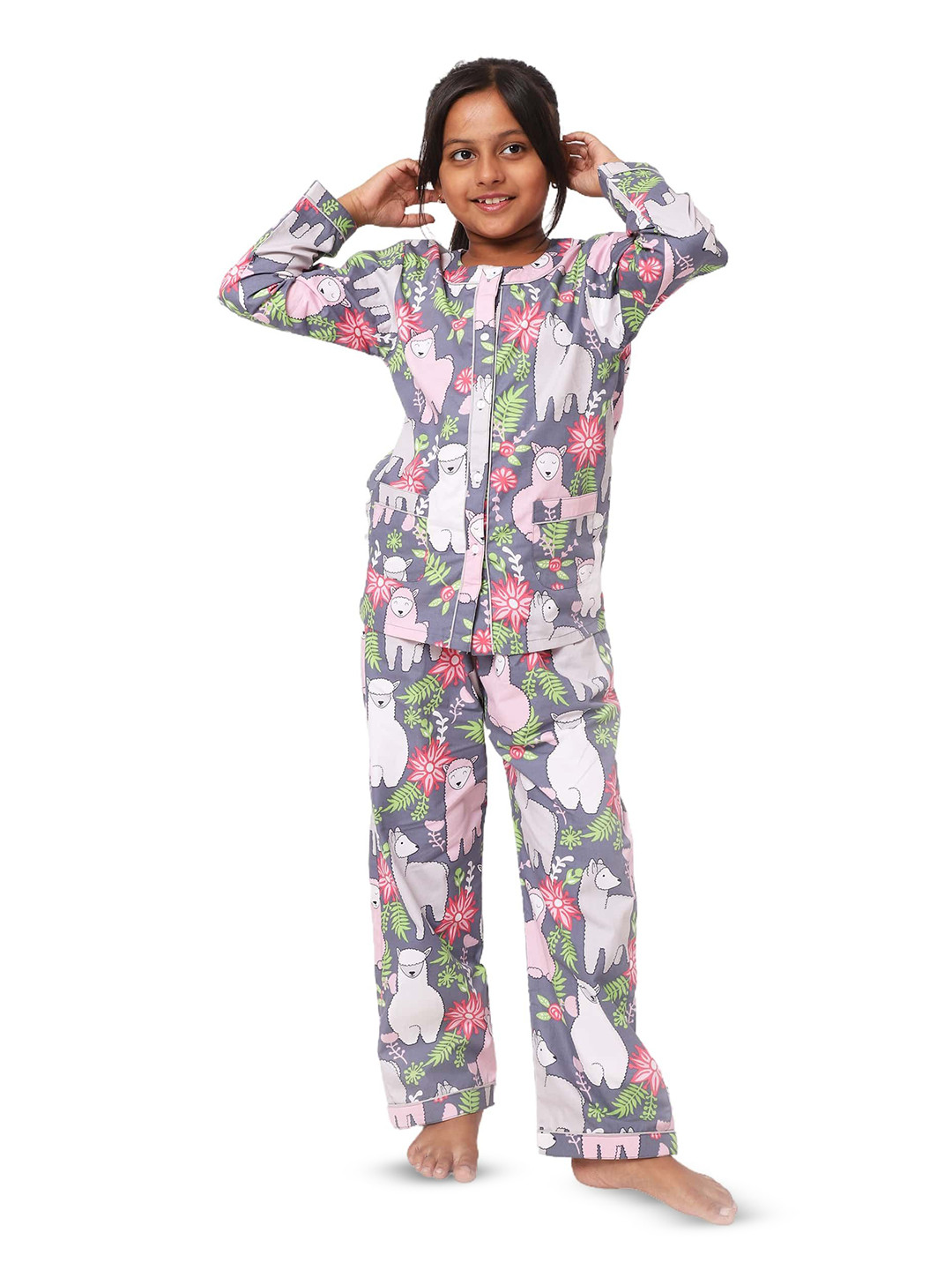 Buy Sleepy Tots Girls Printed Nightdress - Night Suits for Girls ...