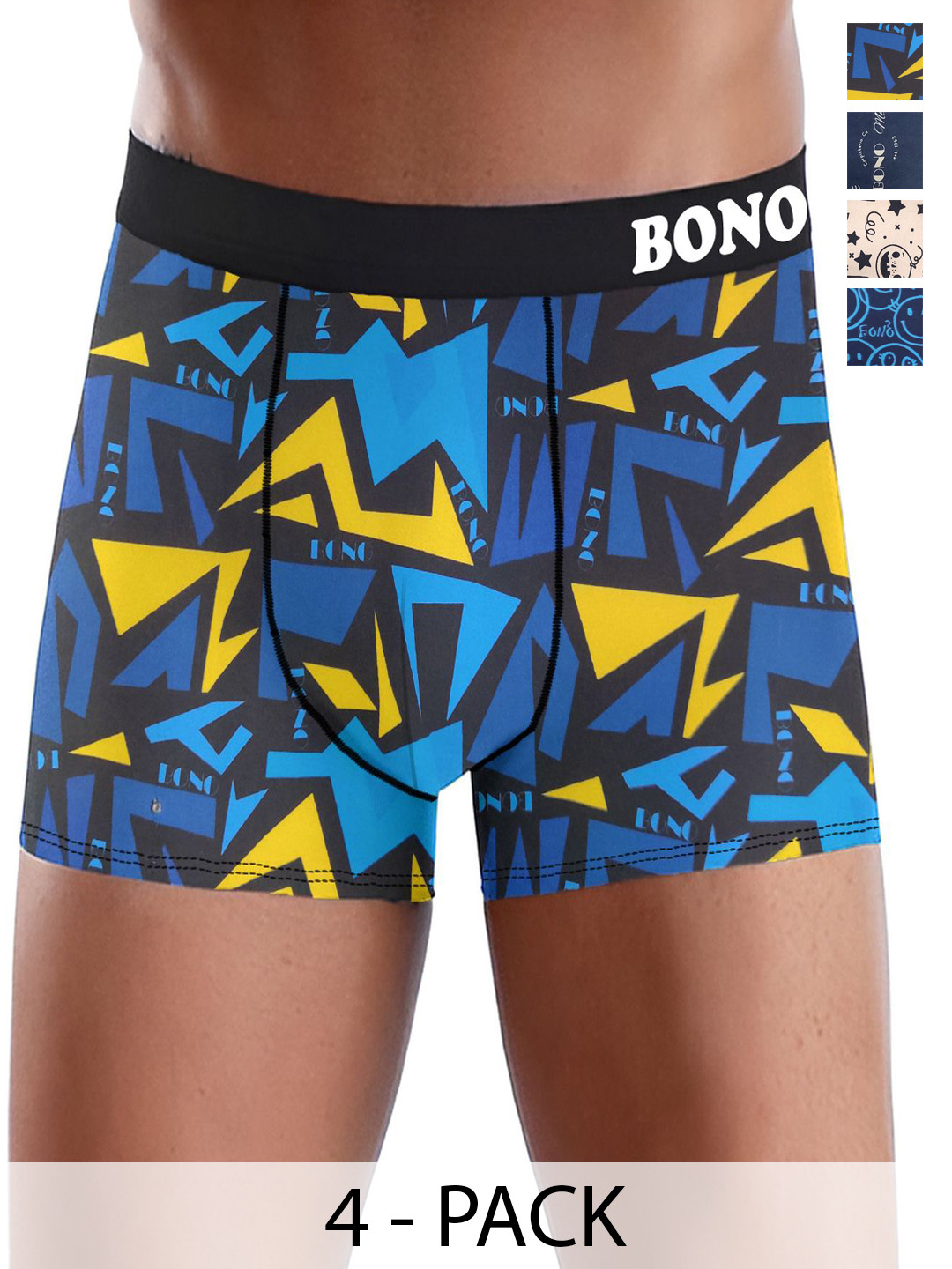 Buy DISPENSER Pack Of 4 Printed Breathability Trunks V1 C3 C9 C10 C11 M ...