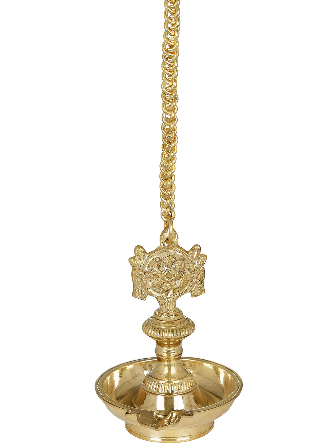 Buy Exotic India 7" Brass Vaishnava Lamp Roof Hanging - Pooja ...