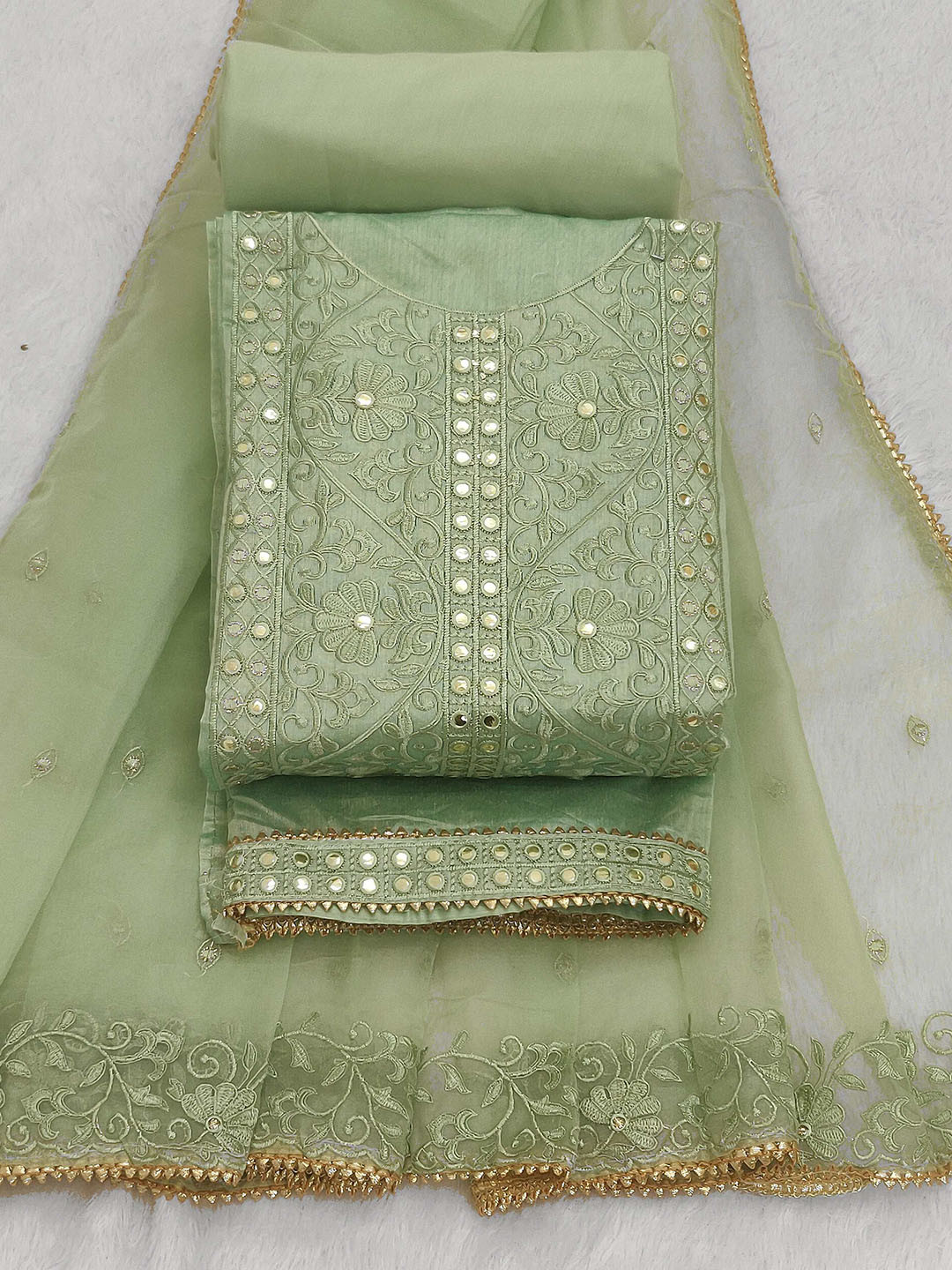 Buy TAVAS Embroidered Unstitched Dress Material - Dress Material for ...