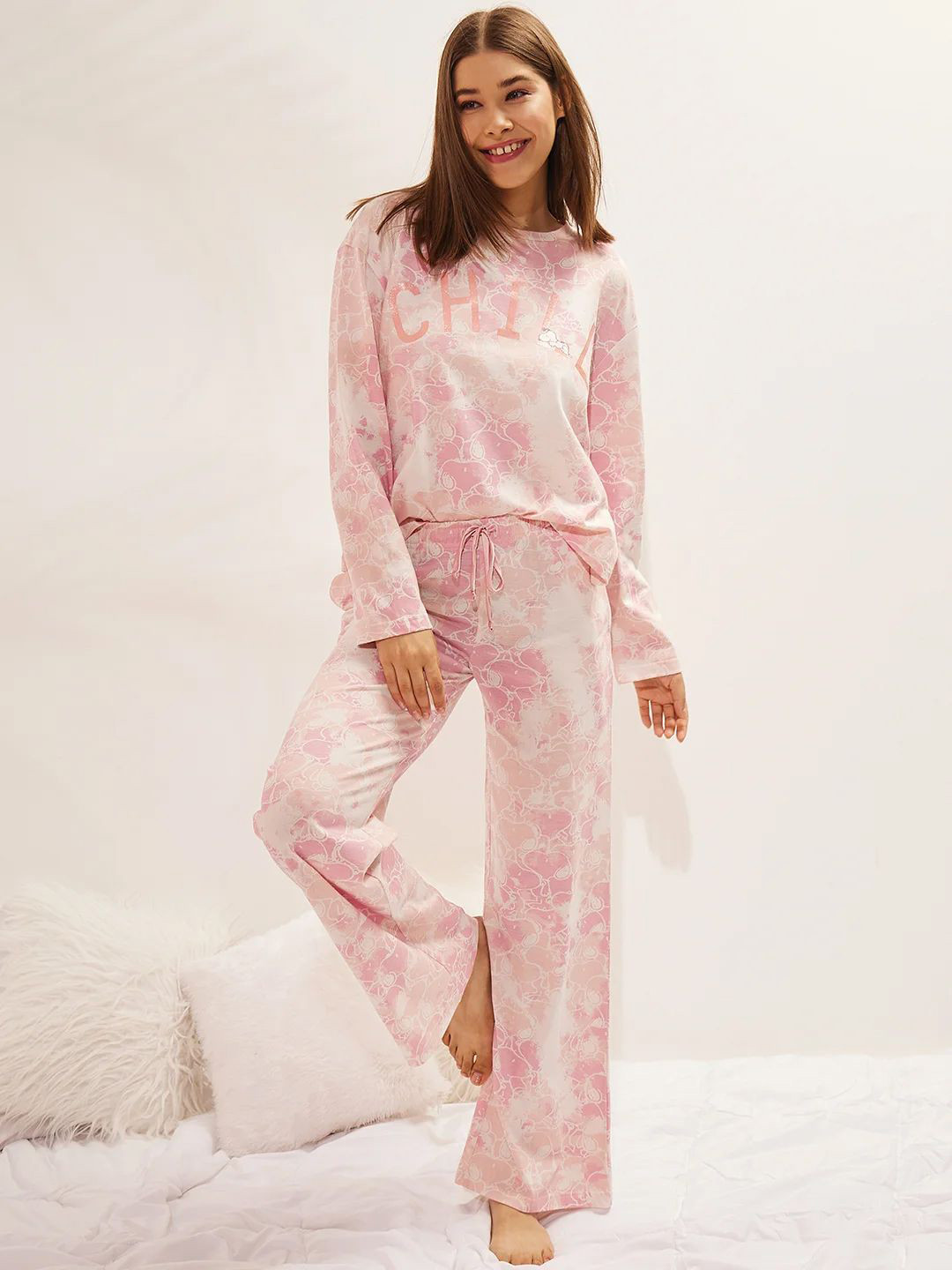 Buy Sweet Dreams Snoopy Cozy Pyjama Set - Night Suits for Women ...