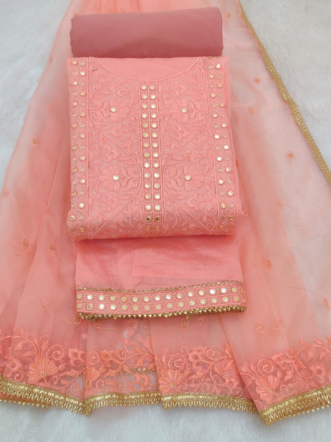 Buy TAVAS Embroidered Unstitched Dress Material - Dress Material for ...