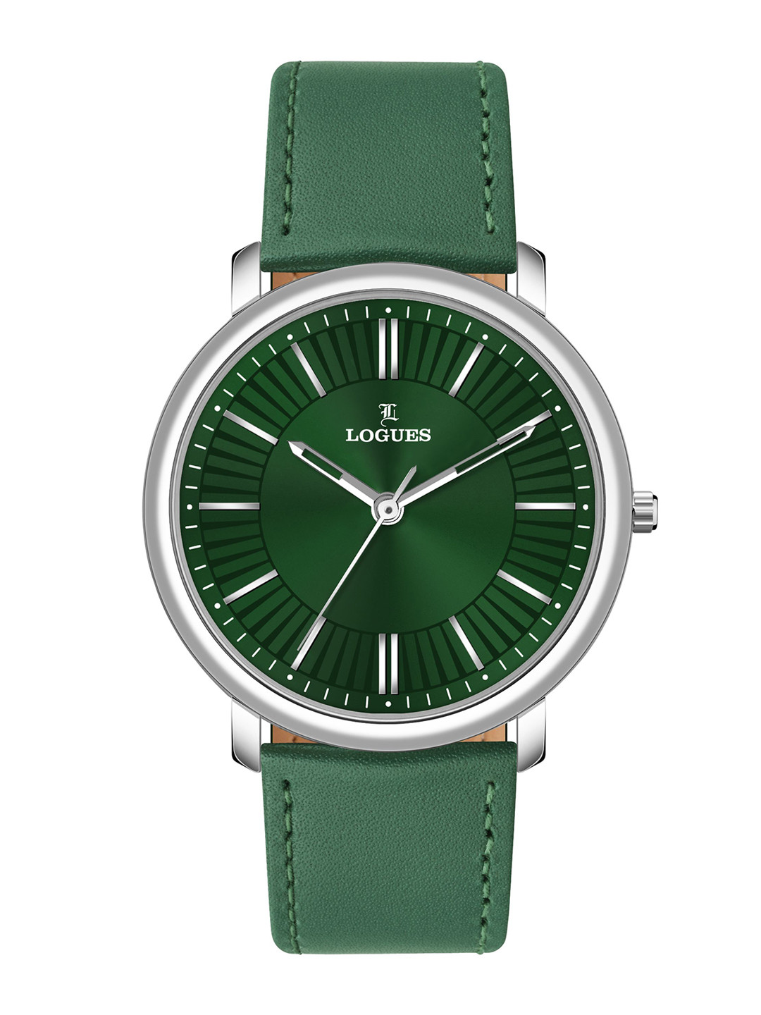 Buy L LOGUES Men Brass Dial & Leather Straps Analogue Watch G E 858 SL ...