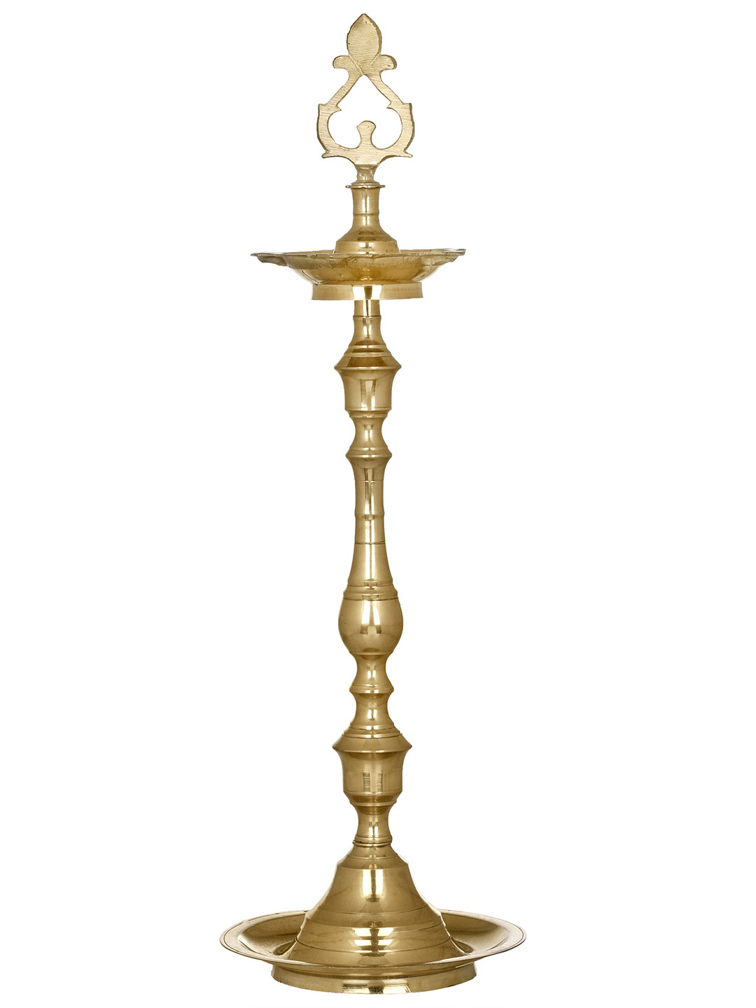 Buy Exotic India 18" Brass Puja Lamp - Pooja Essentials for Unisex ...