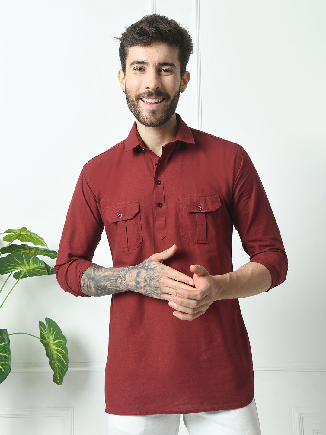 Buy PEBCO Men Classic Slim Fit Opaque Casual Shirt - Shirts for Men 30639932 | Myntra