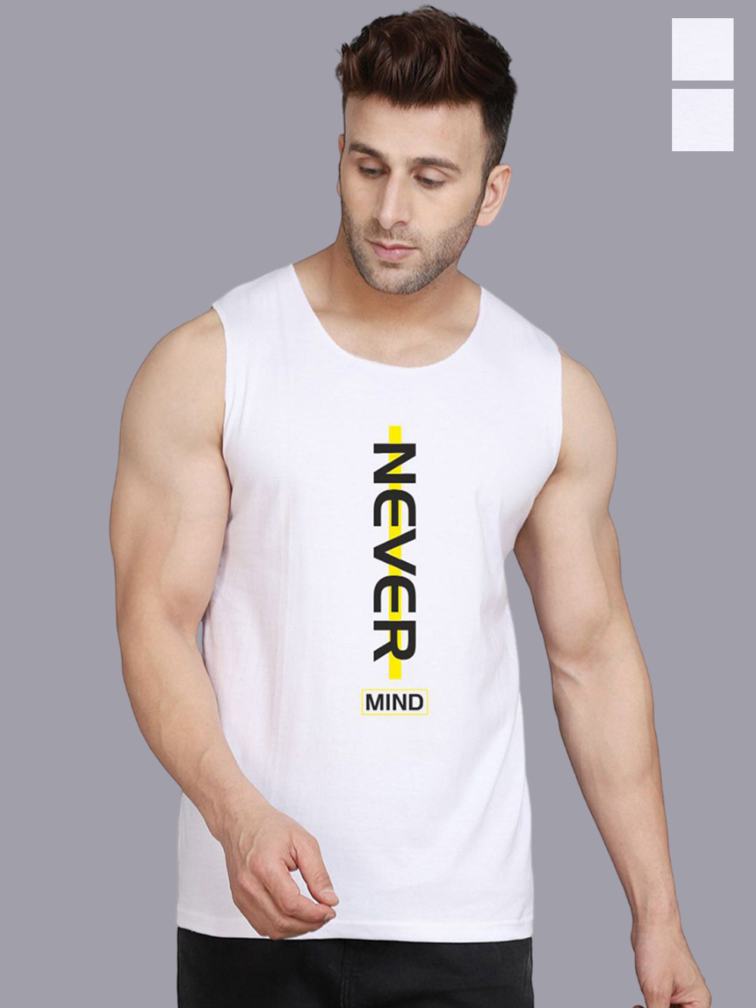 Buy SLOWLORIS Pack Of 2 Printed Gym Vests SL26 COMBO (LOUD WHITE) (NVR ...