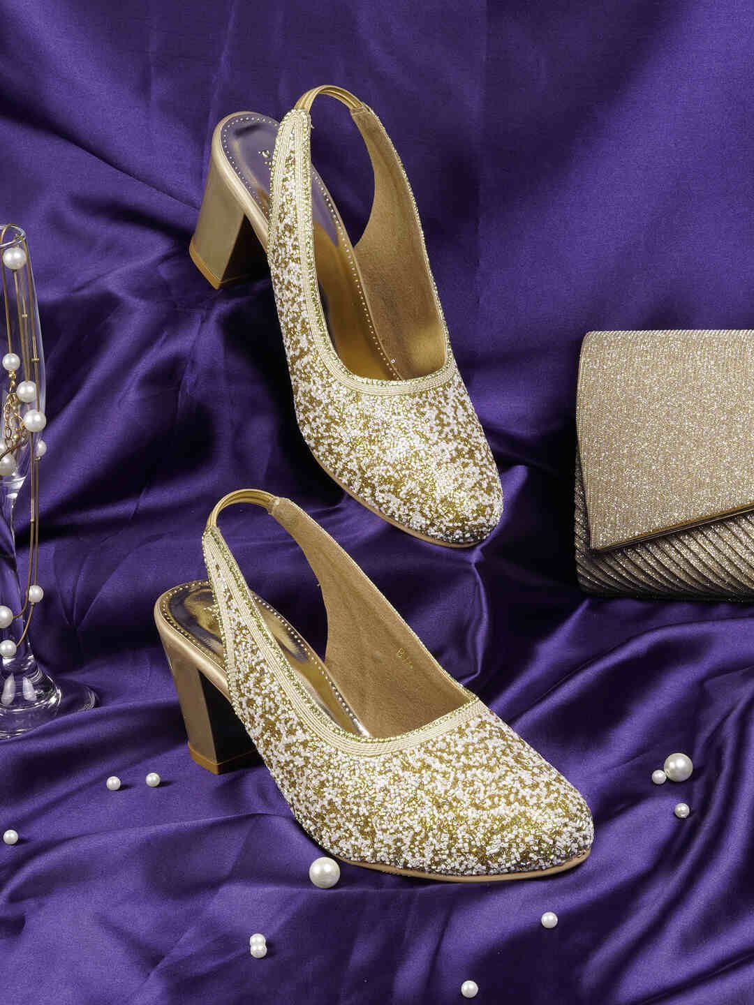 Buy Metro Women Embellished Block Mules Heels For Women 30445021 Myntra