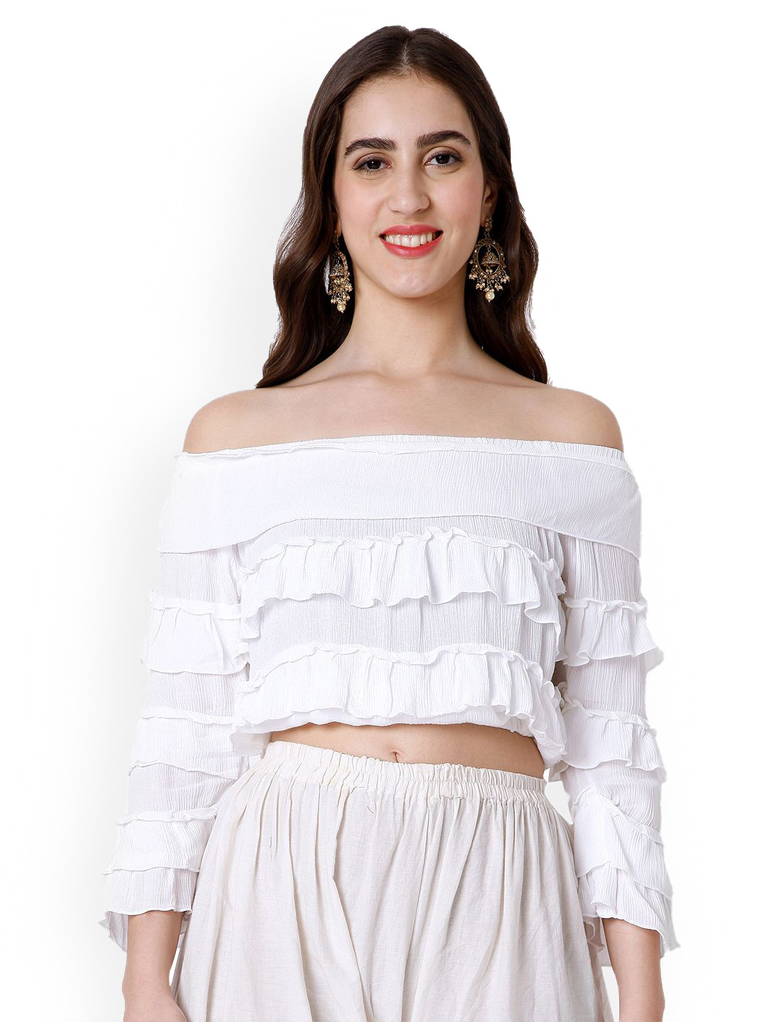 Buy Mmore Off Shoulder Layered Top - Tops for Women 30454512 | Myntra