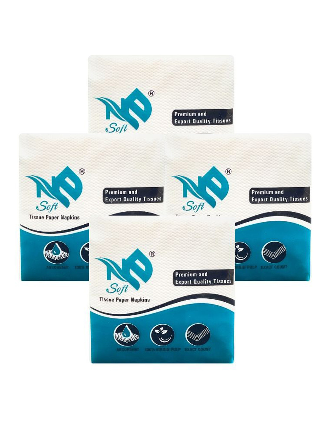 Buy NE SOFT Set Of 4 Ultra Soft Tissue Paper Napkins 80Pcs Each ...