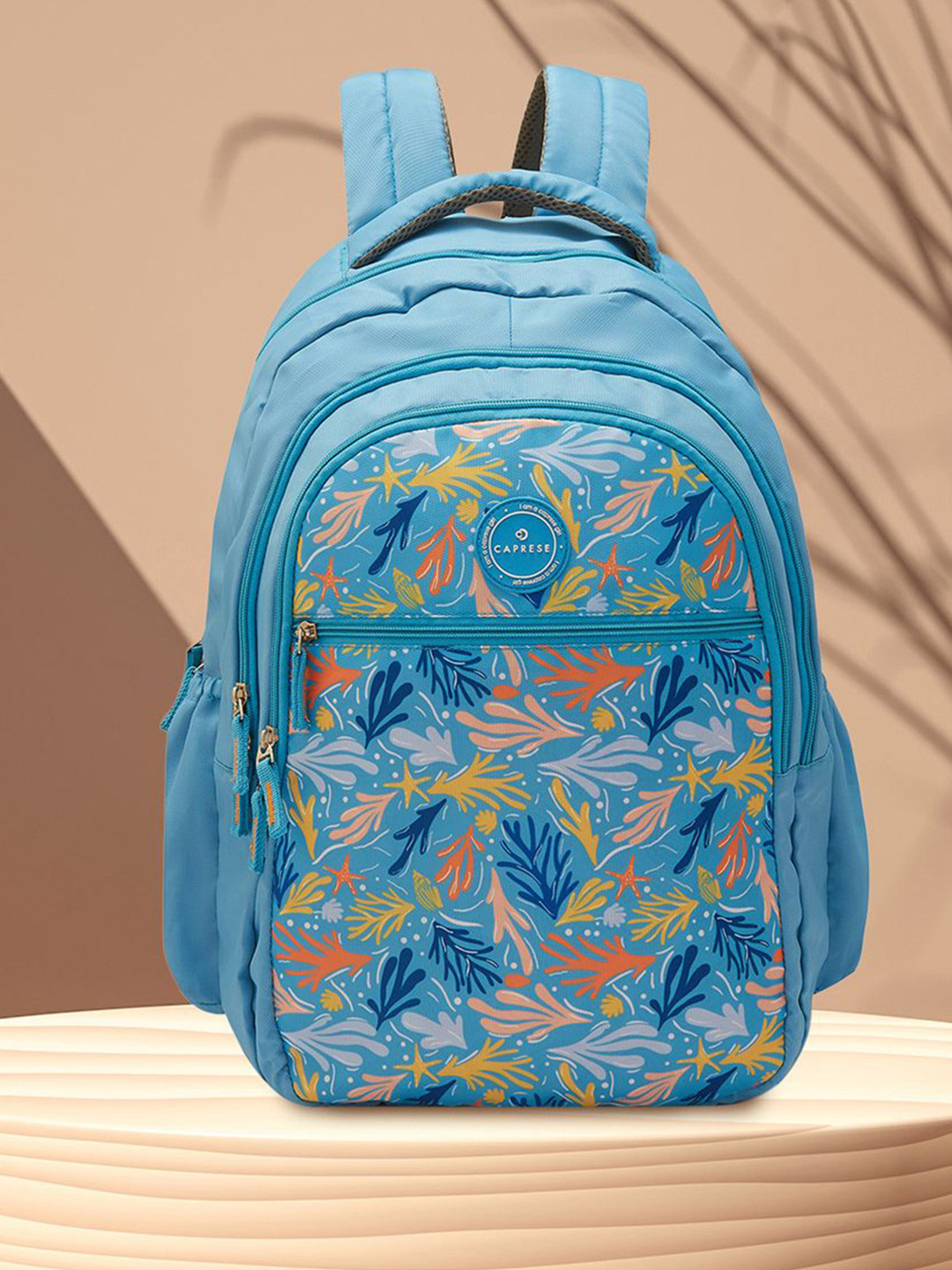 Buy Caprese Women Graphic Backpack With Compression Straps - Backpacks ...