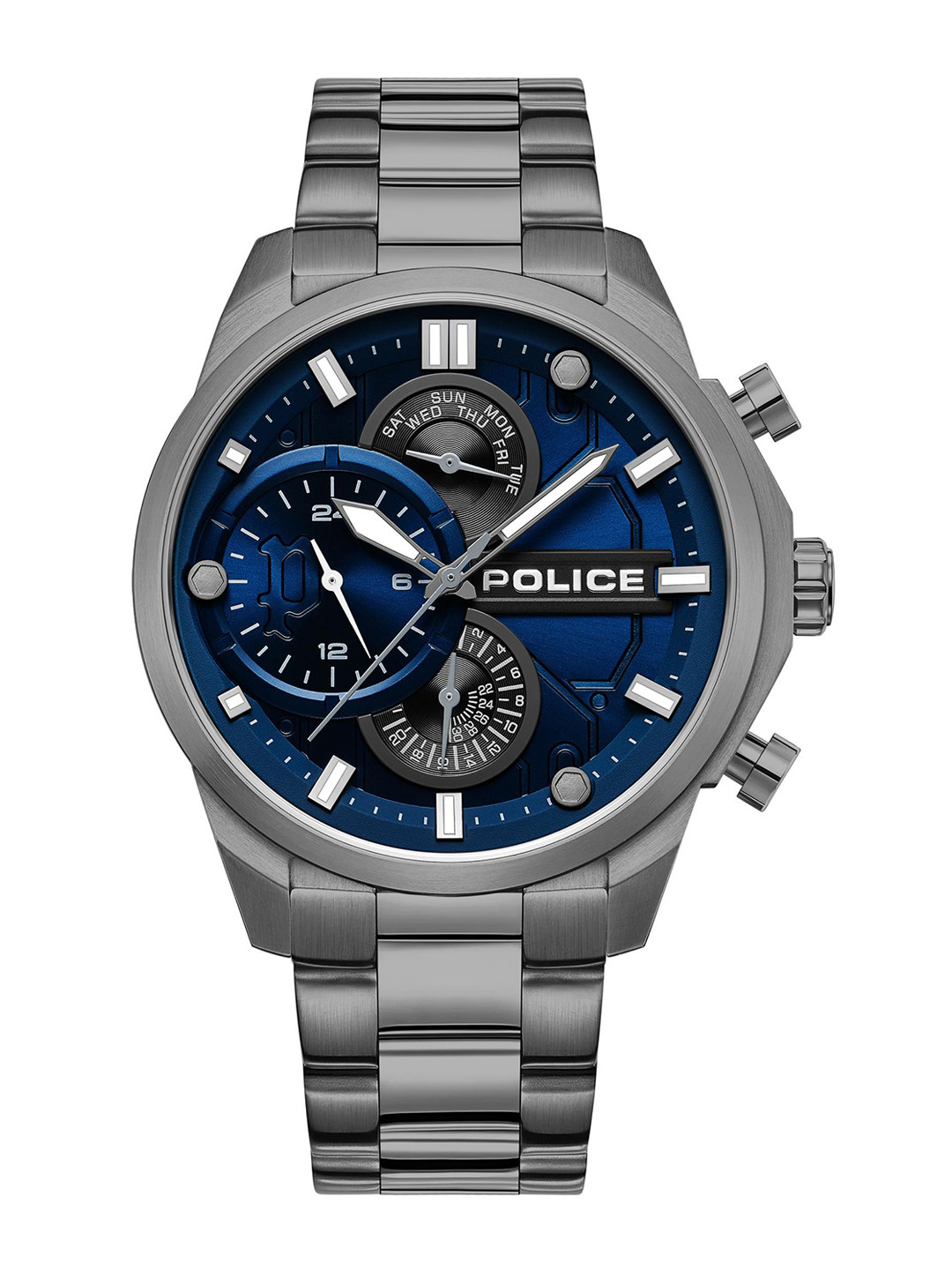 Buy Police Men Printed Dial & Stainless Steel Straps Analogue Watch ...