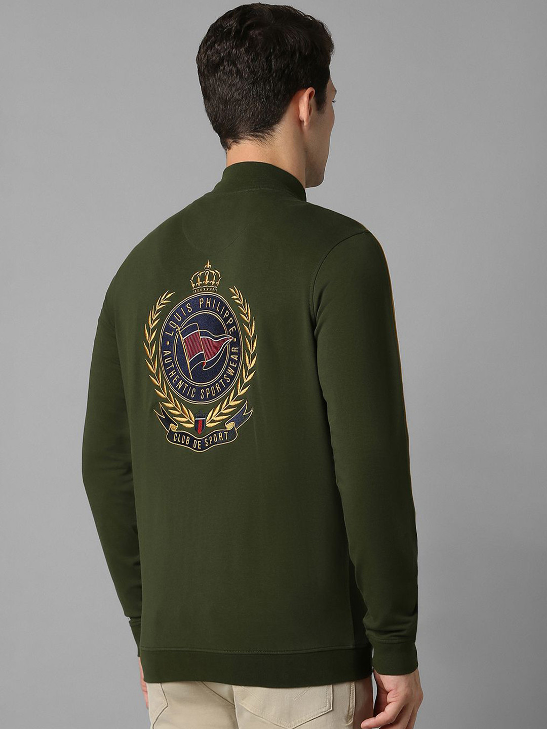 Buy Louis Philippe Sport Men Embroidered Brand Logo Pure Cotton ...