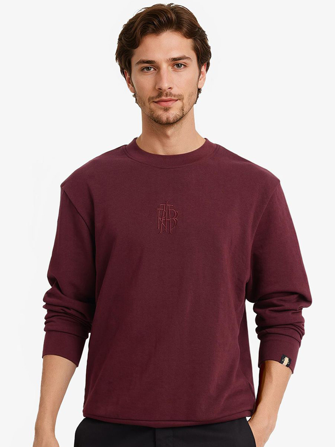 Buy RARE RABBIT Men Solid Cotton Sweatshirt - Sweatshirts for Men ...