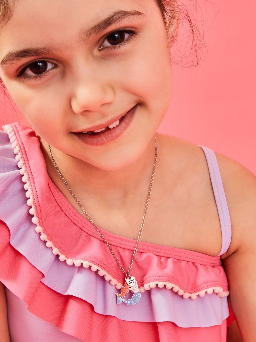 Buy Accessorize Girls Set Of 2 Mermaid Bff Necklace - Necklace And ...