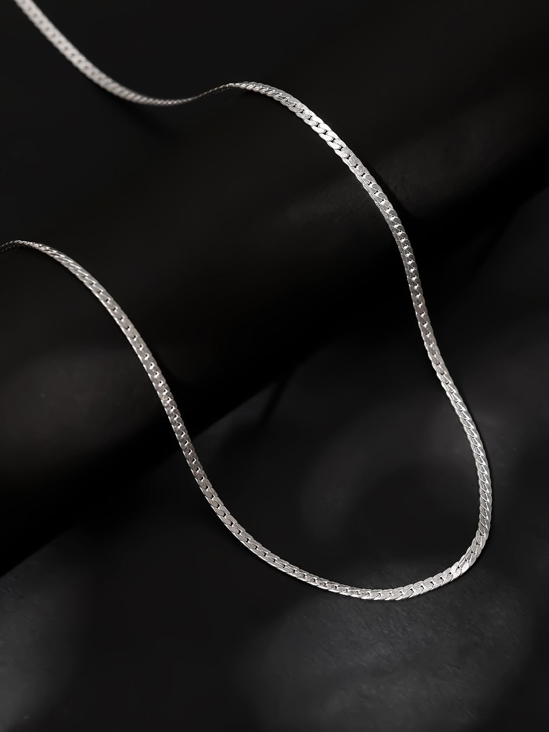 Buy GIVA Men 925 Sterling Silver Rhodium Plated Verdure Chain ...