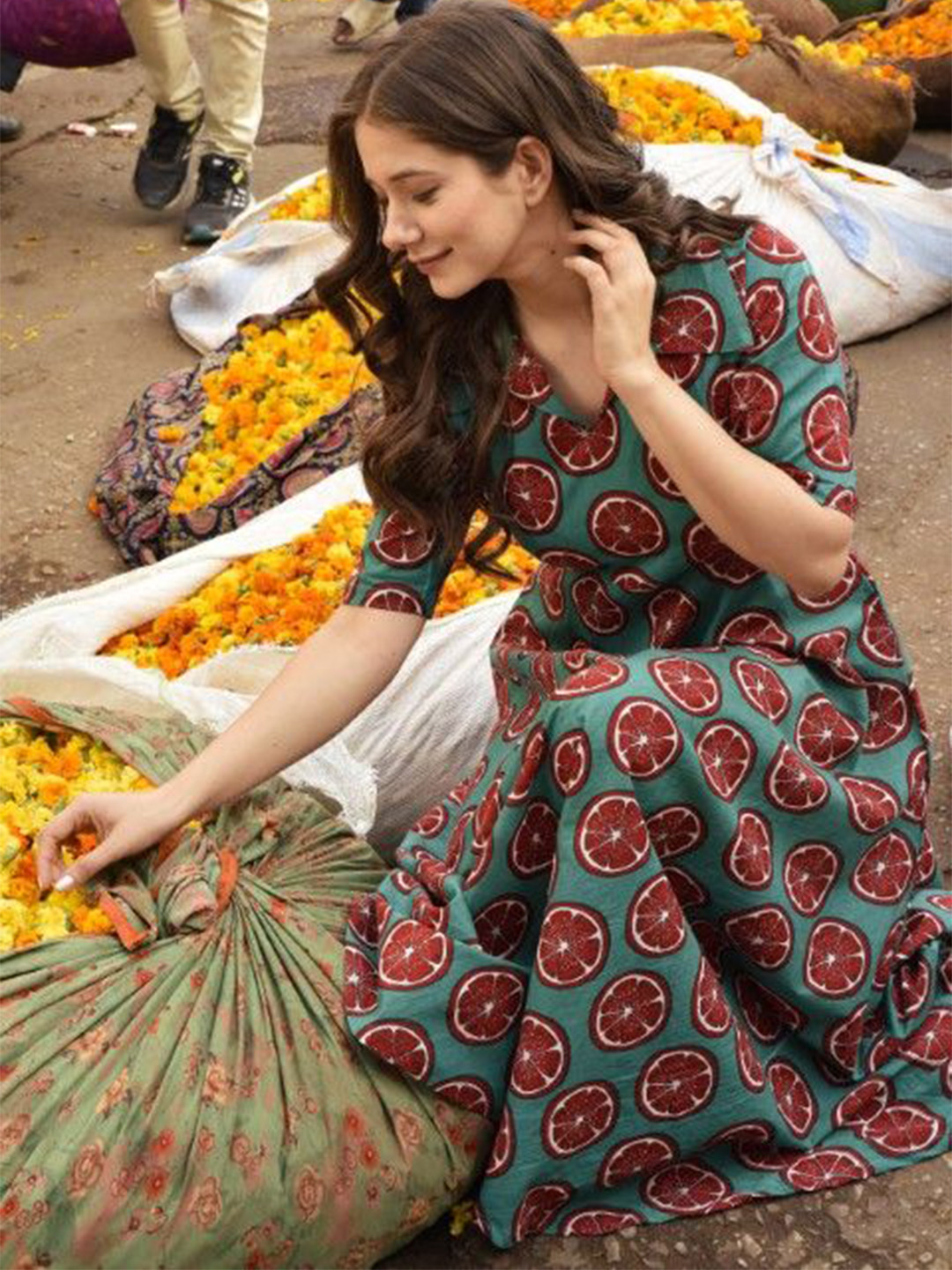 Buy DIMPLE DESIGN STUDIO Printed Cotton Maxi Dress - Dresses for Women ...