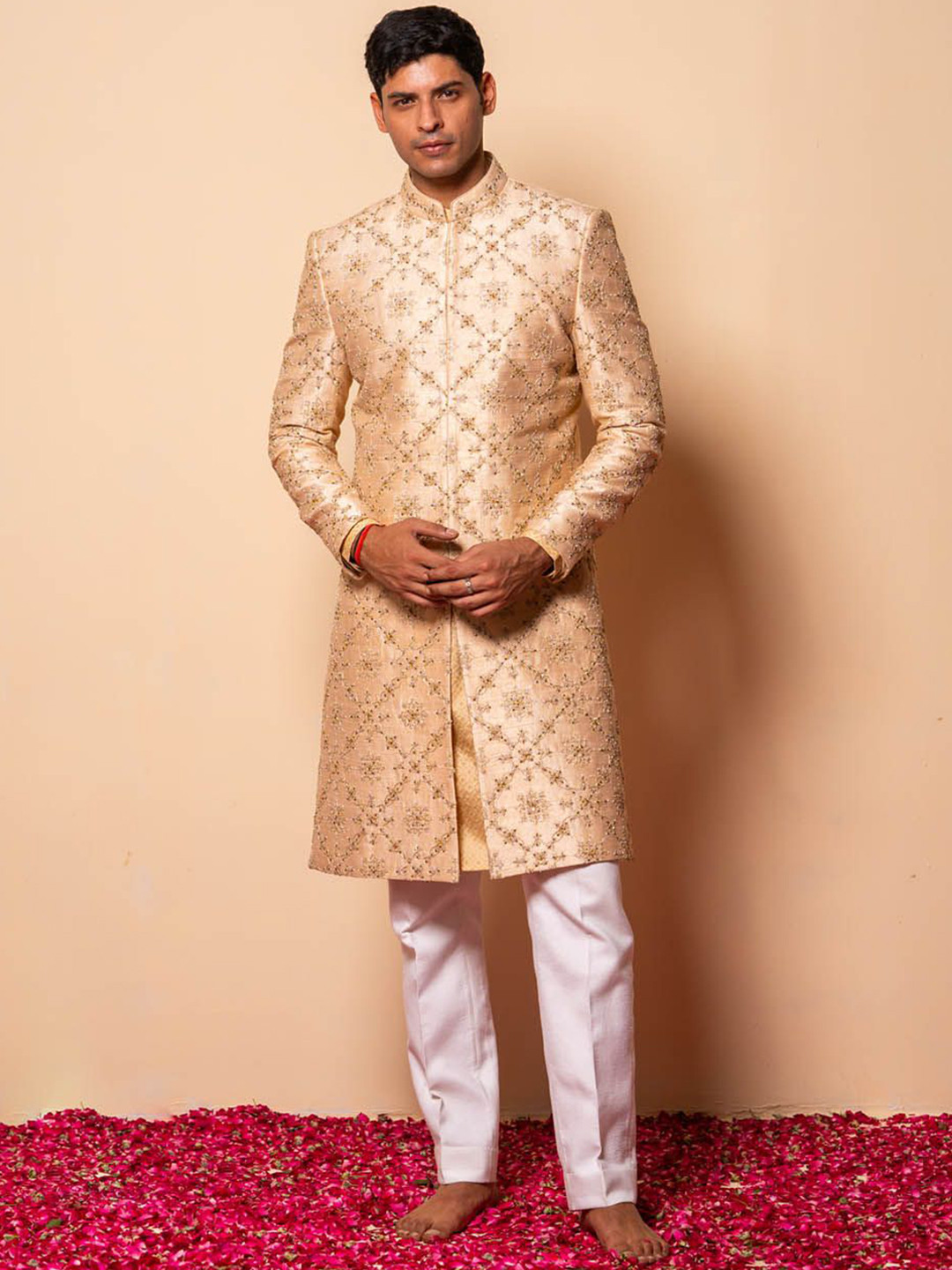 Buy Ayush Jain Men Embroidered Sherwani Set - Sherwani for Men 30685795 ...