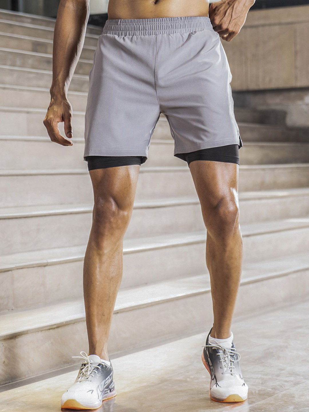 Buy Fit Monkey Men Typography Printed Outdoor Sports Shorts - Shorts ...