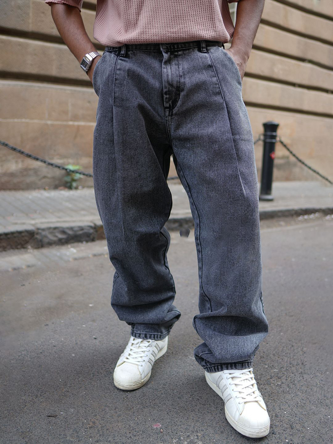 Buy Powerlook Men Baggy Fit Cotton Jeans - Jeans for Men 30708271 | Myntra