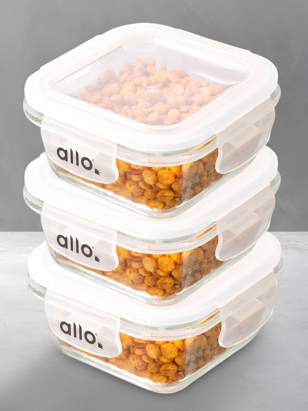 Buy Allo FoodSafe Microwave Safe Glass Containers For Fridge Storage ...