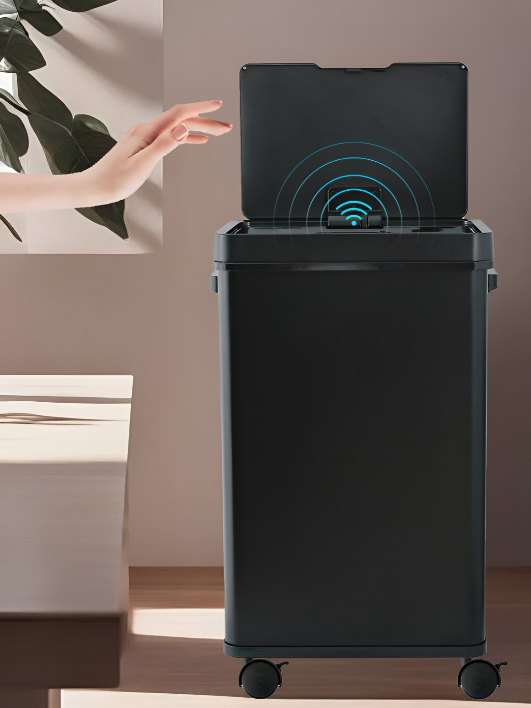 Buy The Better Home Black Stainless Steel Sensor Touch Dustbin 68L ...