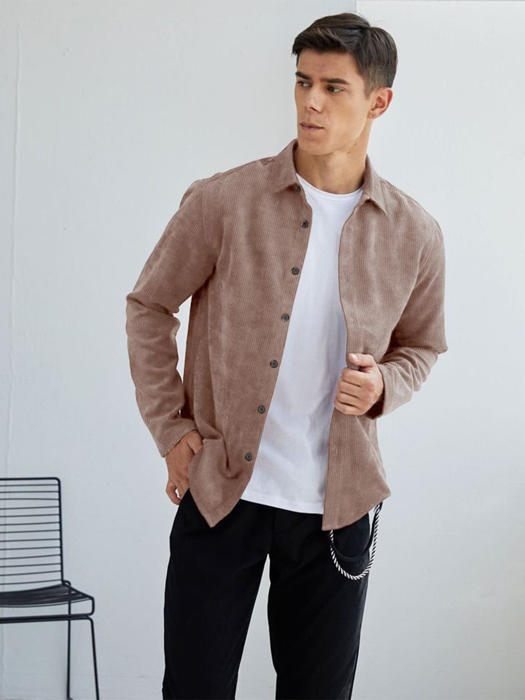 Buy HAMPTONS Mens Cotton Corduroy Full Sleeves Casual Shirt - Shirts ...