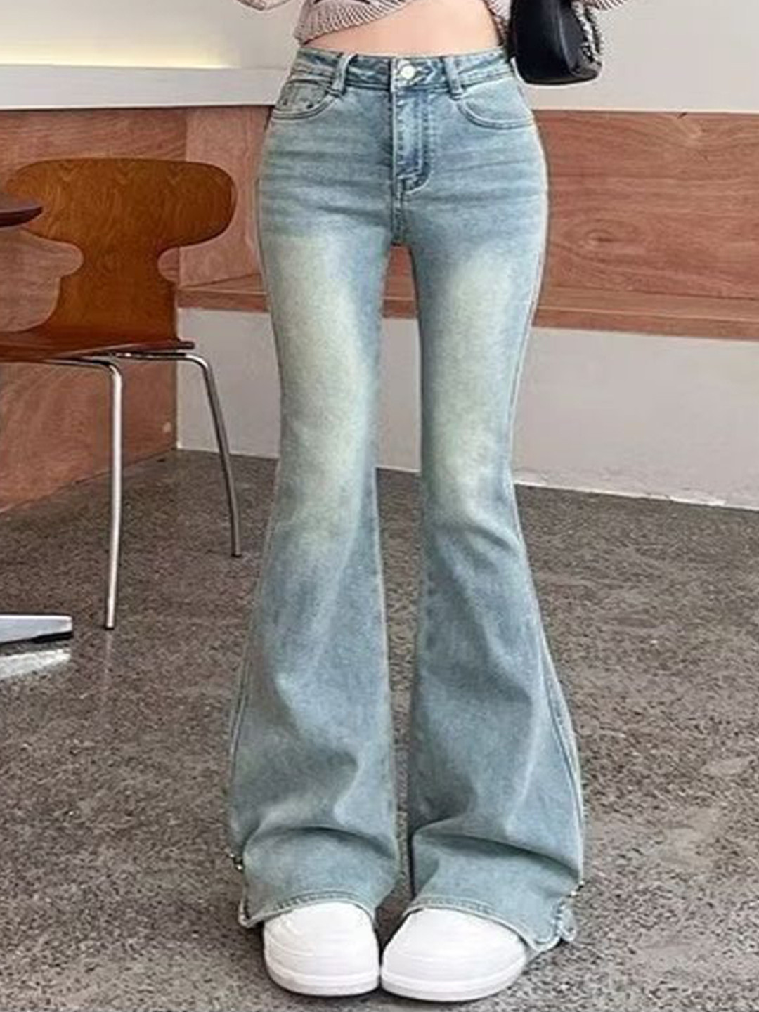 Buy StyleCast Women Bootcut High Rise Heavy Fade Jeans - Jeans for ...