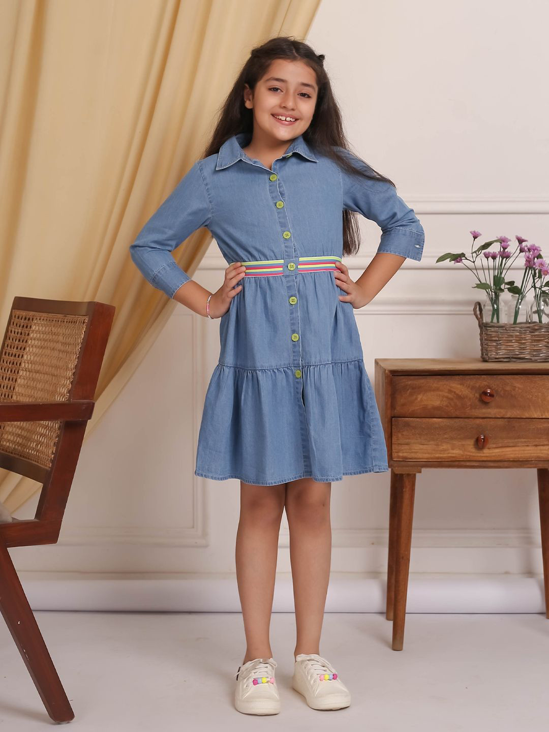 Buy Budding Bees Fit & Flare Midi Dress - Dresses for Girls 30717236 | Myntra