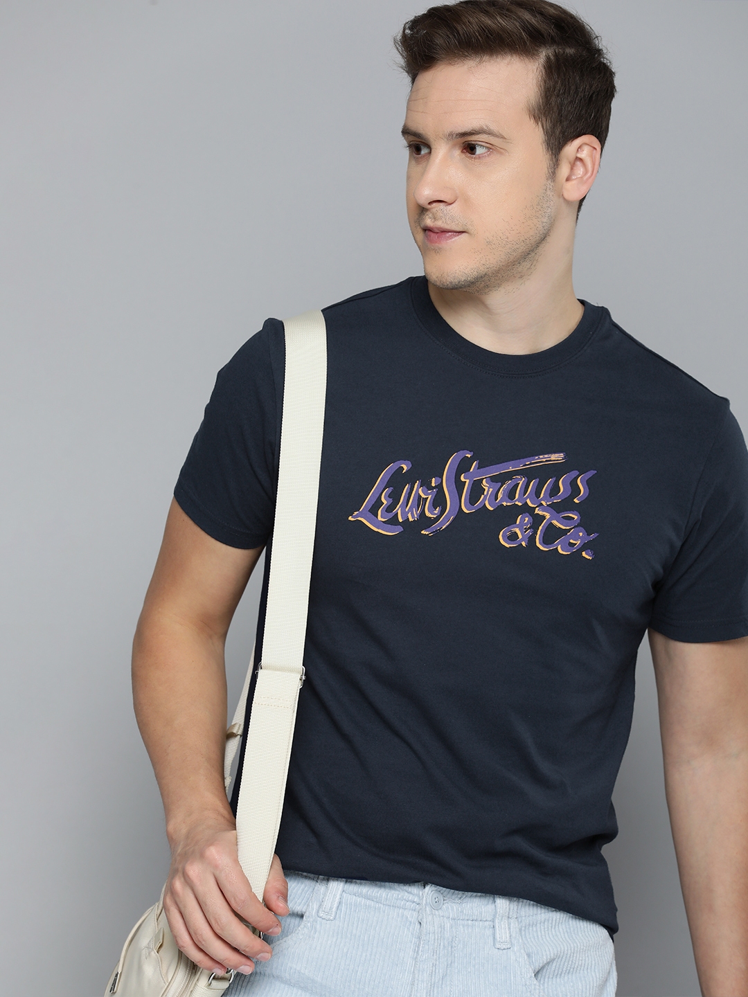 Buy Levis Brand Logo Printed Pure Cotton T Shirt Tshirts For Men 25808464 Myntra