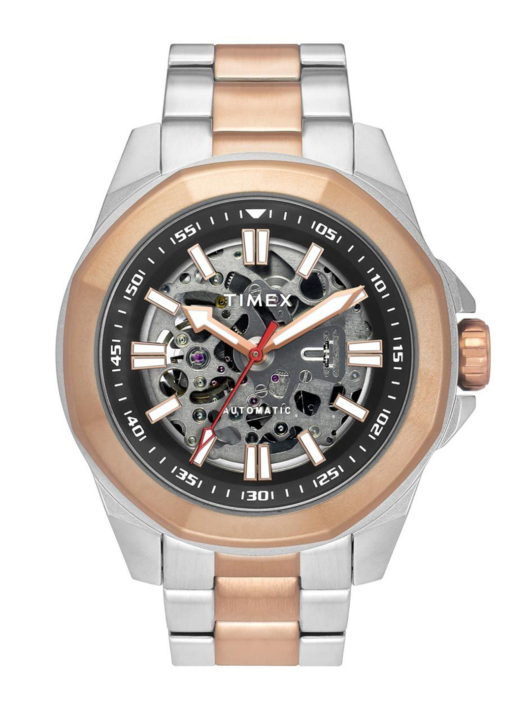 Buy Timex Men Dial & Stainless Steel Straps Analogue Automatic Motion ...