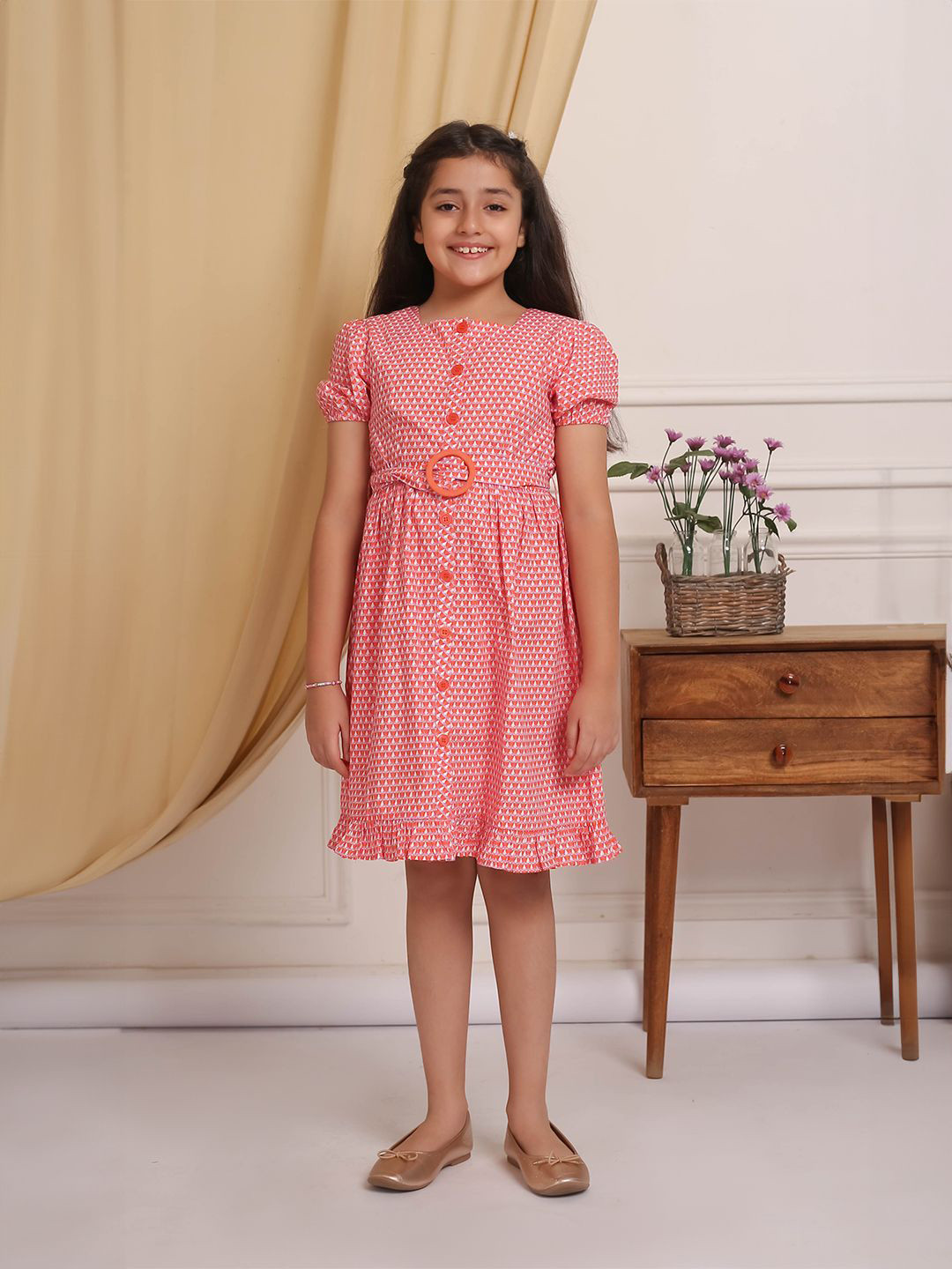 Buy Budding Bees Girls Printed Fit & Flare Midi Dress - Dresses for Girls 30717228 | Myntra