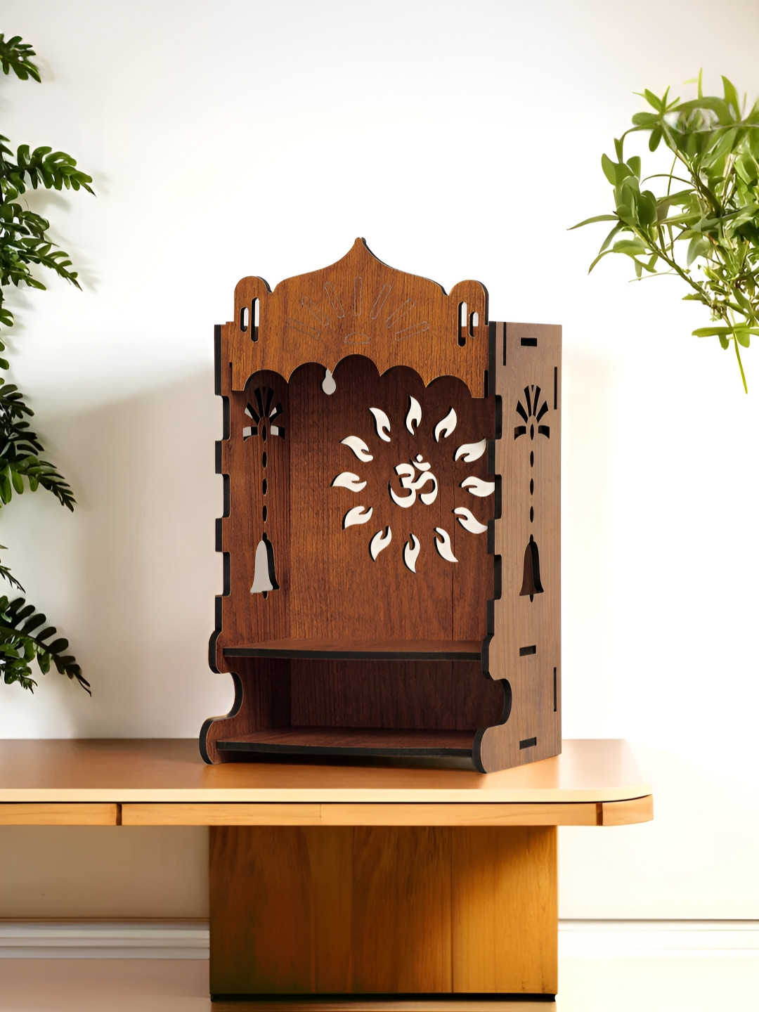 Buy UMAI Brown Wooden Hanging Home Temple - Home Temple for Unisex ...