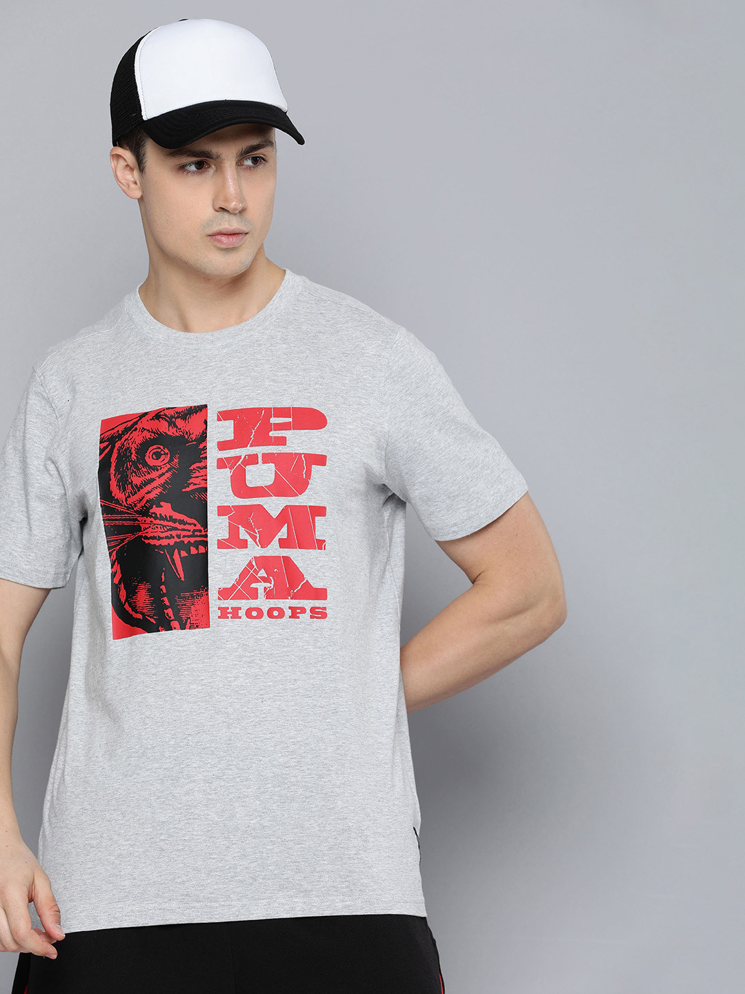 Buy Puma The Hooper Brand Logo Printed Pure Cotton Basketball T Shirt ...