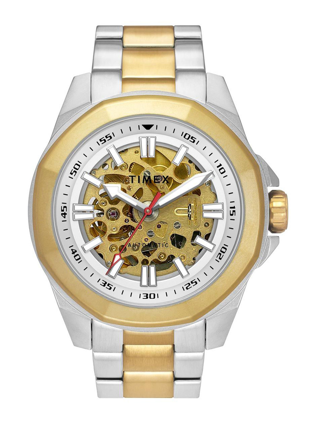 Buy Timex Men Skeleton Dial & Stainless Steel Straps Analogue Automatic ...