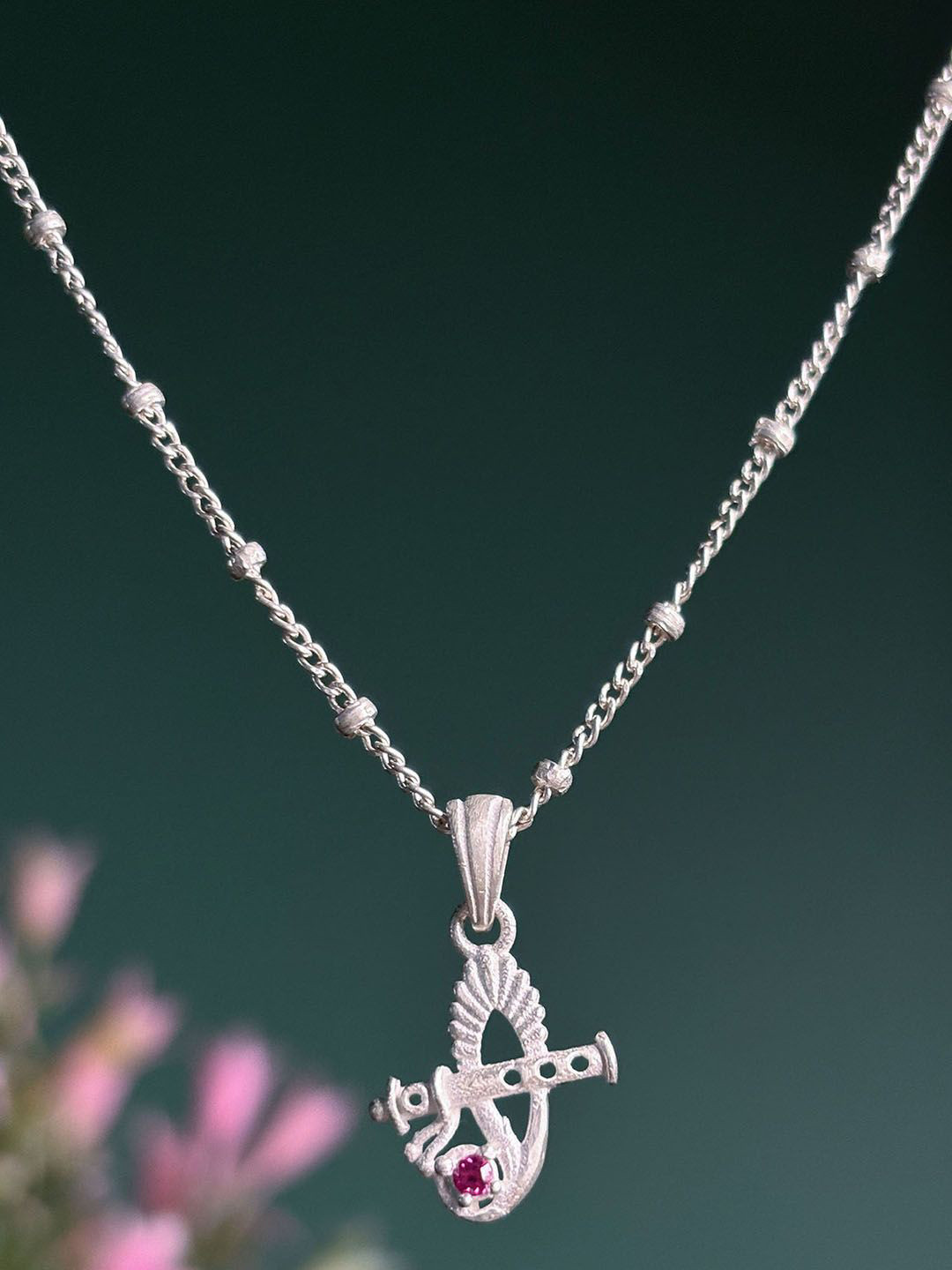 Buy Unniyarcha Men 92.5 Pure Silver Krishna Flut Pendant - Pendant for ...