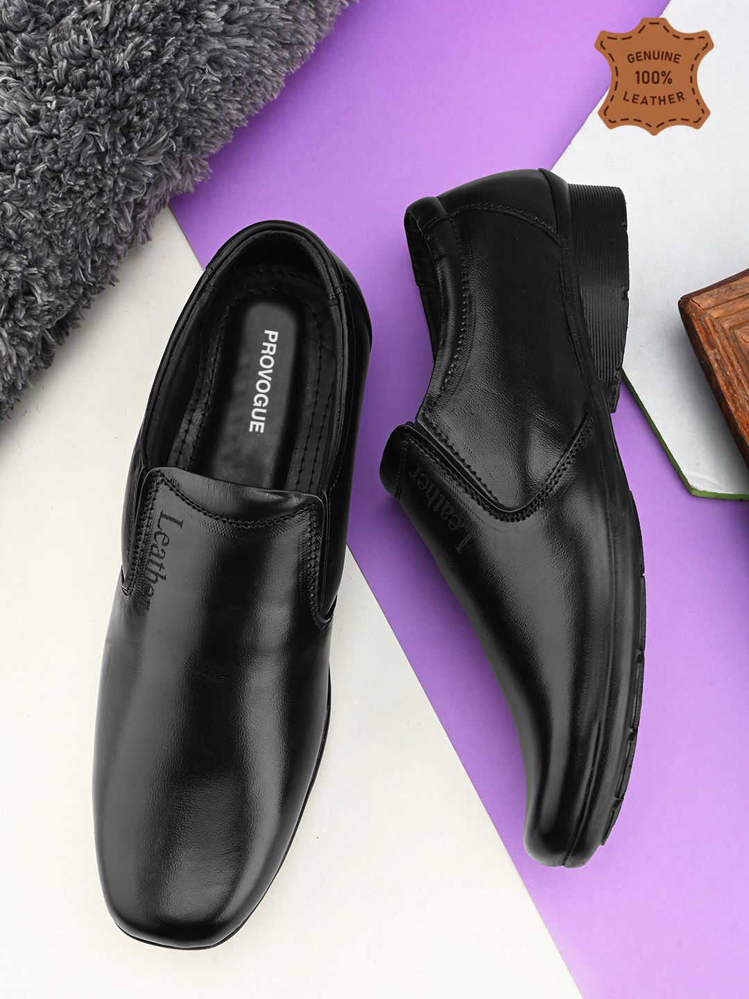 Buy Provogue Men Leather Formal Slip Ons - Formal Shoes for Men ...