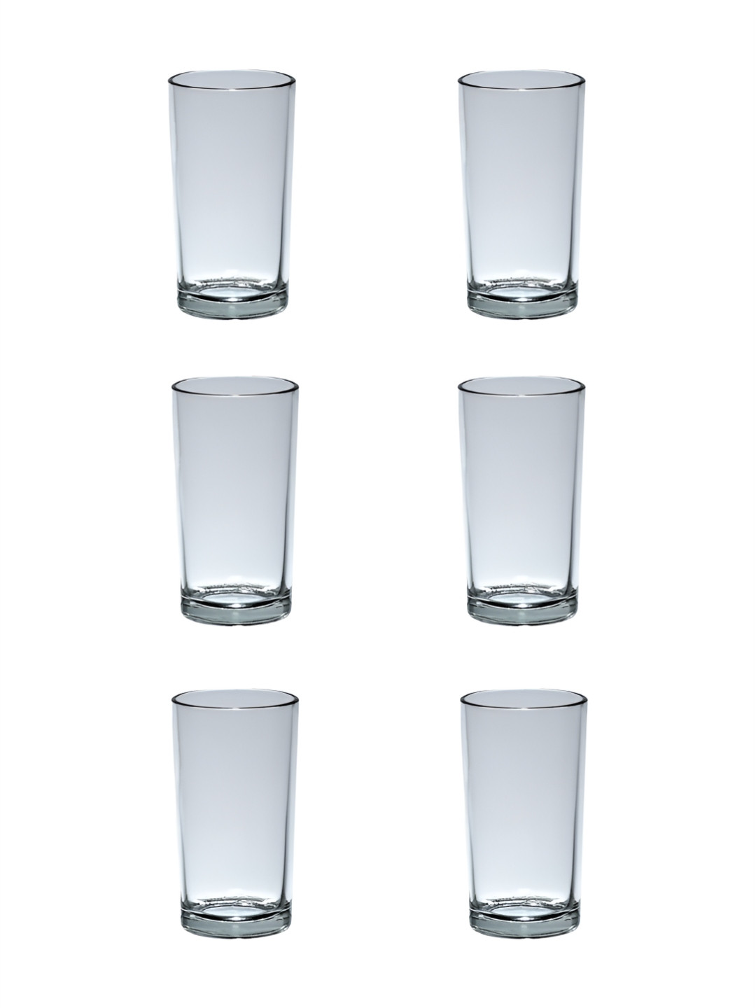 Buy Aura High Ball Transparent 6 Pieces Water Glasses With 280 ML ...