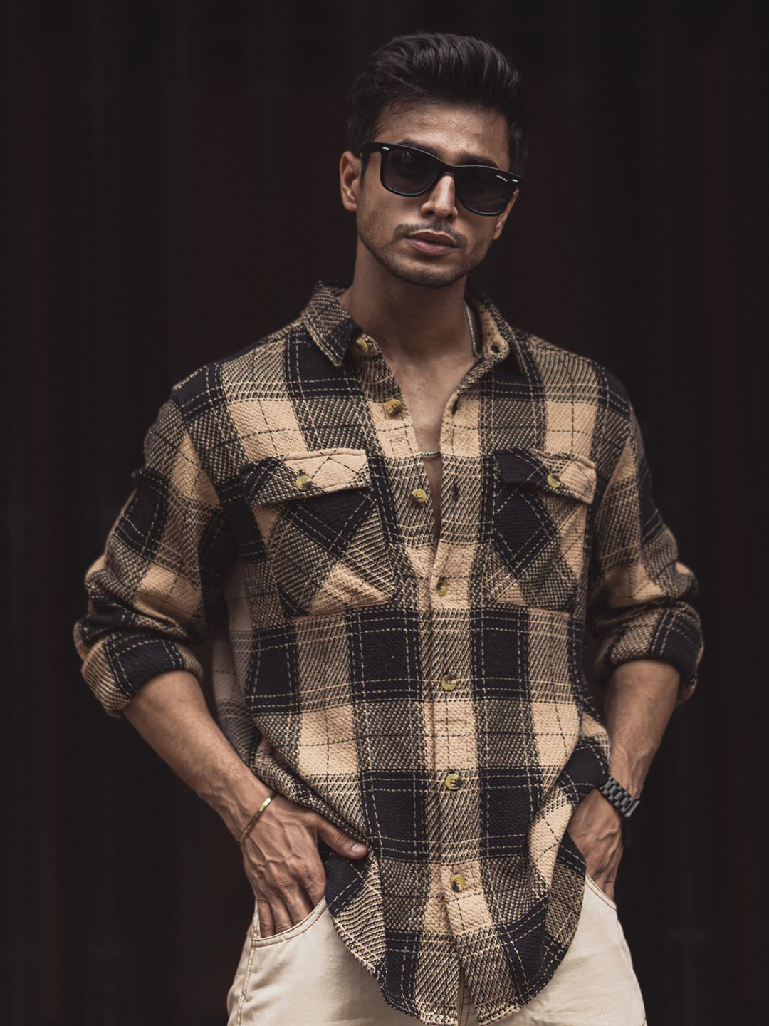 Buy Powerlook Men Tartan Checks Opaque Checked Casual Shirt - Shirts ...