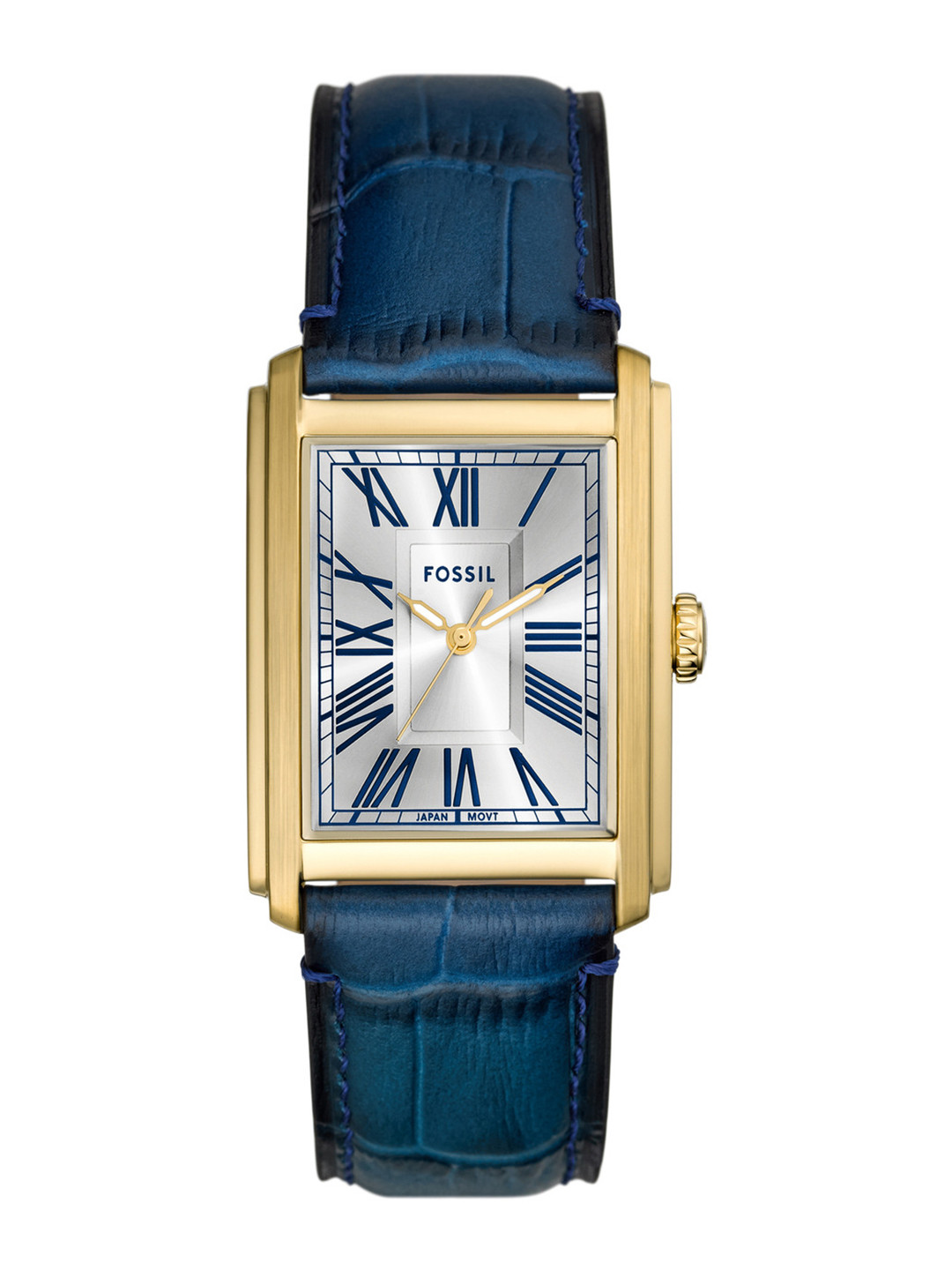 Buy Fossil Men Dial & Leather Straps Analogue Watch FS6076I Blue ...