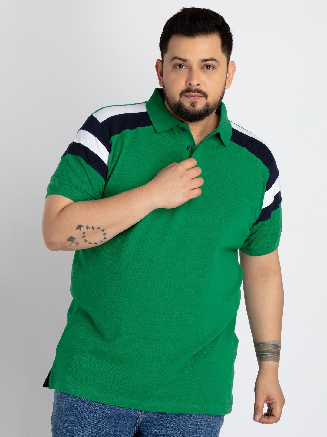 Buy UNSIZED Men Solid Polo Collar Cotton T Shirt - Tshirts for Men ...