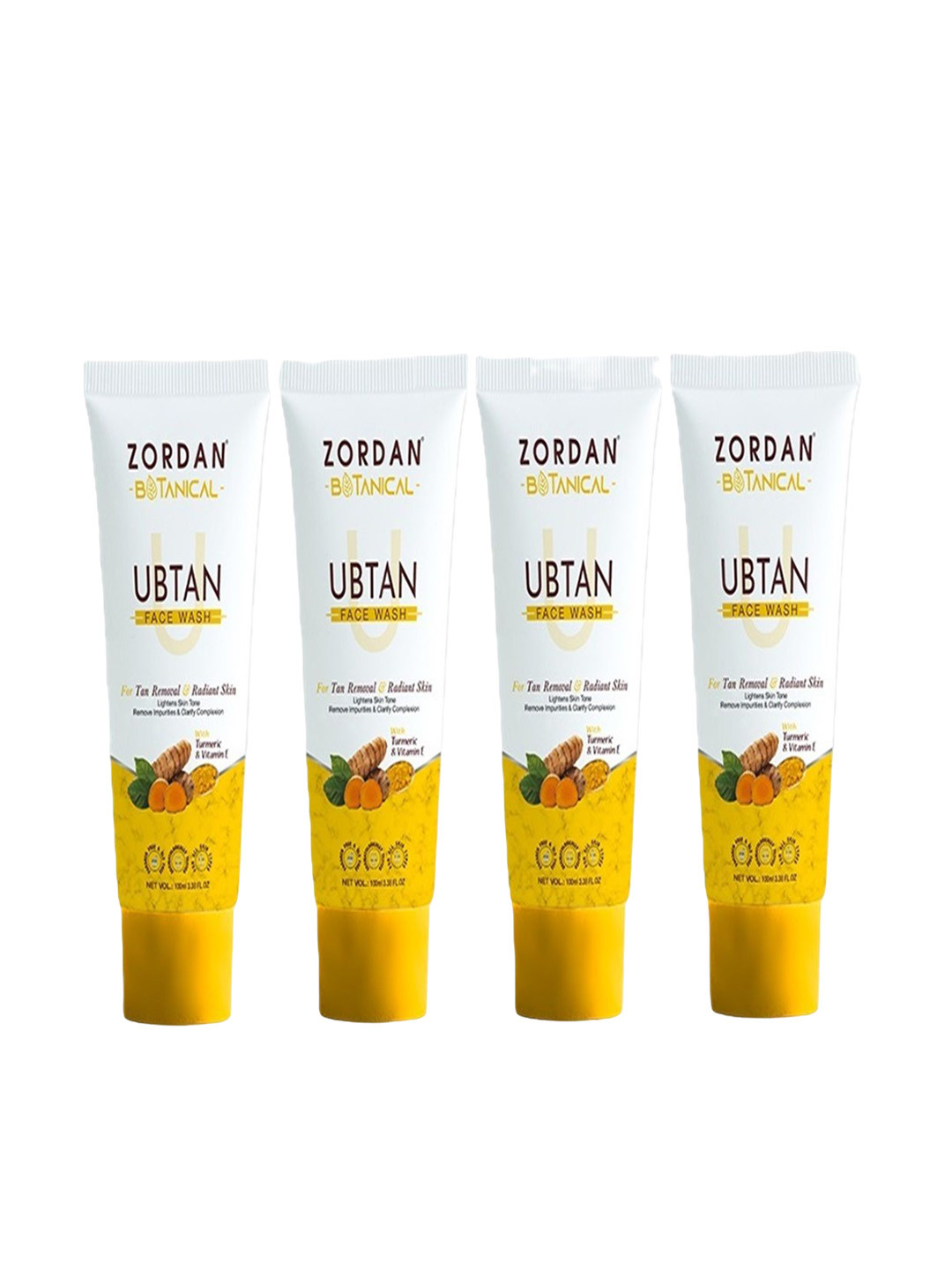 Buy ZORDAN Set Of 4 Botanical Ubtan Face Wash 60 Ml Each - Face Wash ...