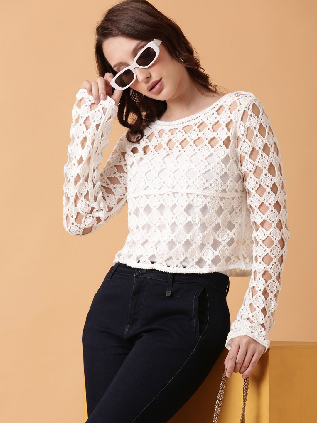 Buy SHOWOFF Crochet Top - Tops for Women 30743501 | Myntra