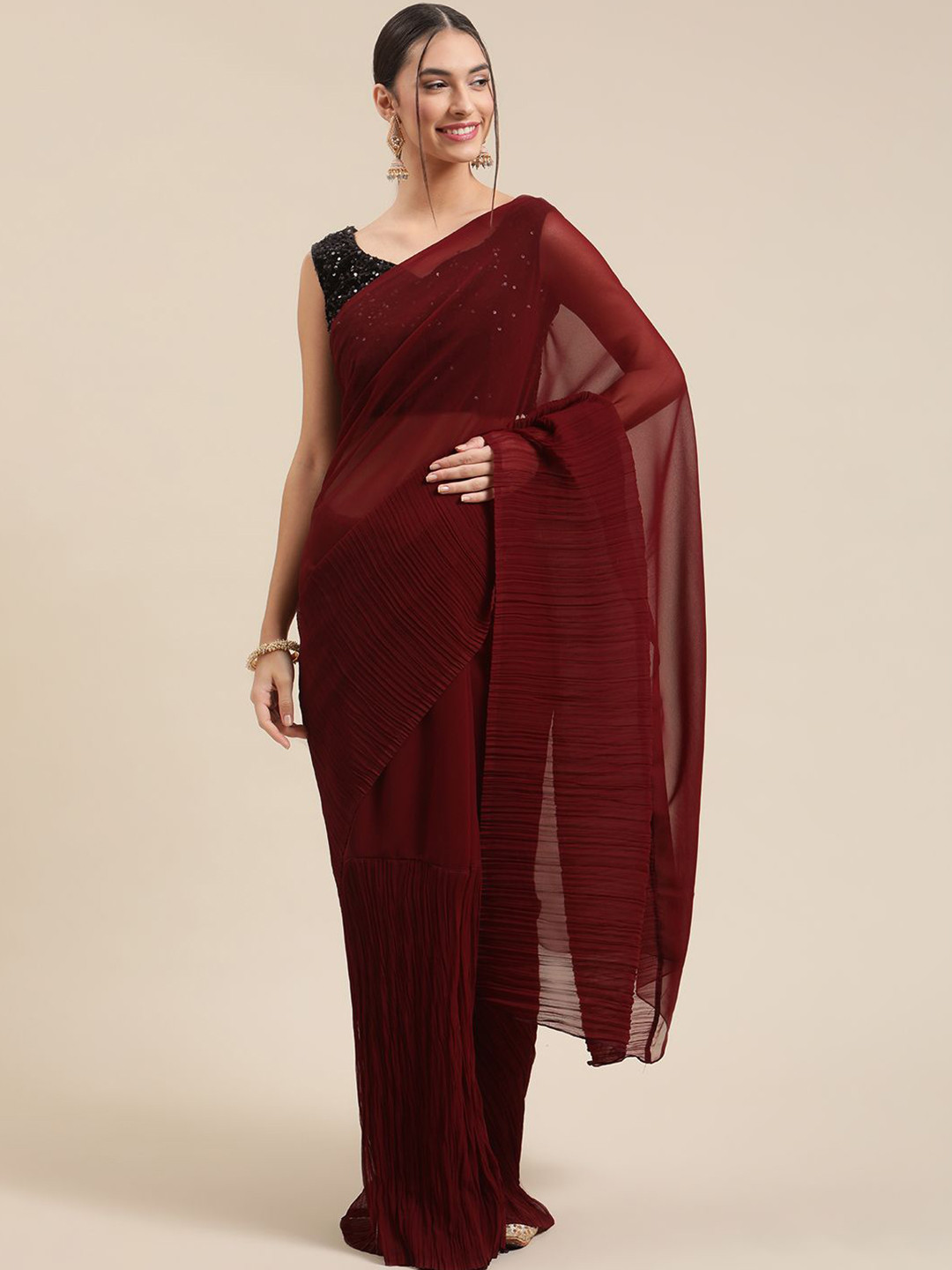 Buy KALINI Solid Ethnic Daily Saree - Sarees for Women 30751561 | Myntra