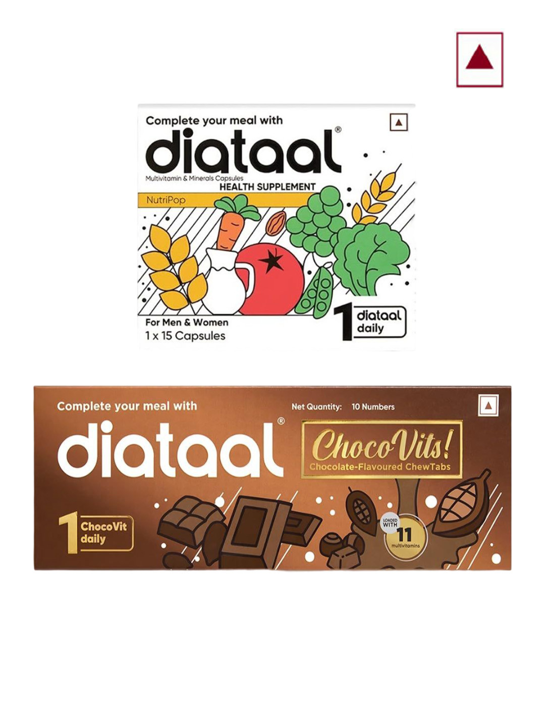 Buy Diataal 15s & Chocovit 10s Multivitamin Combo Pack - Nutrition And ...