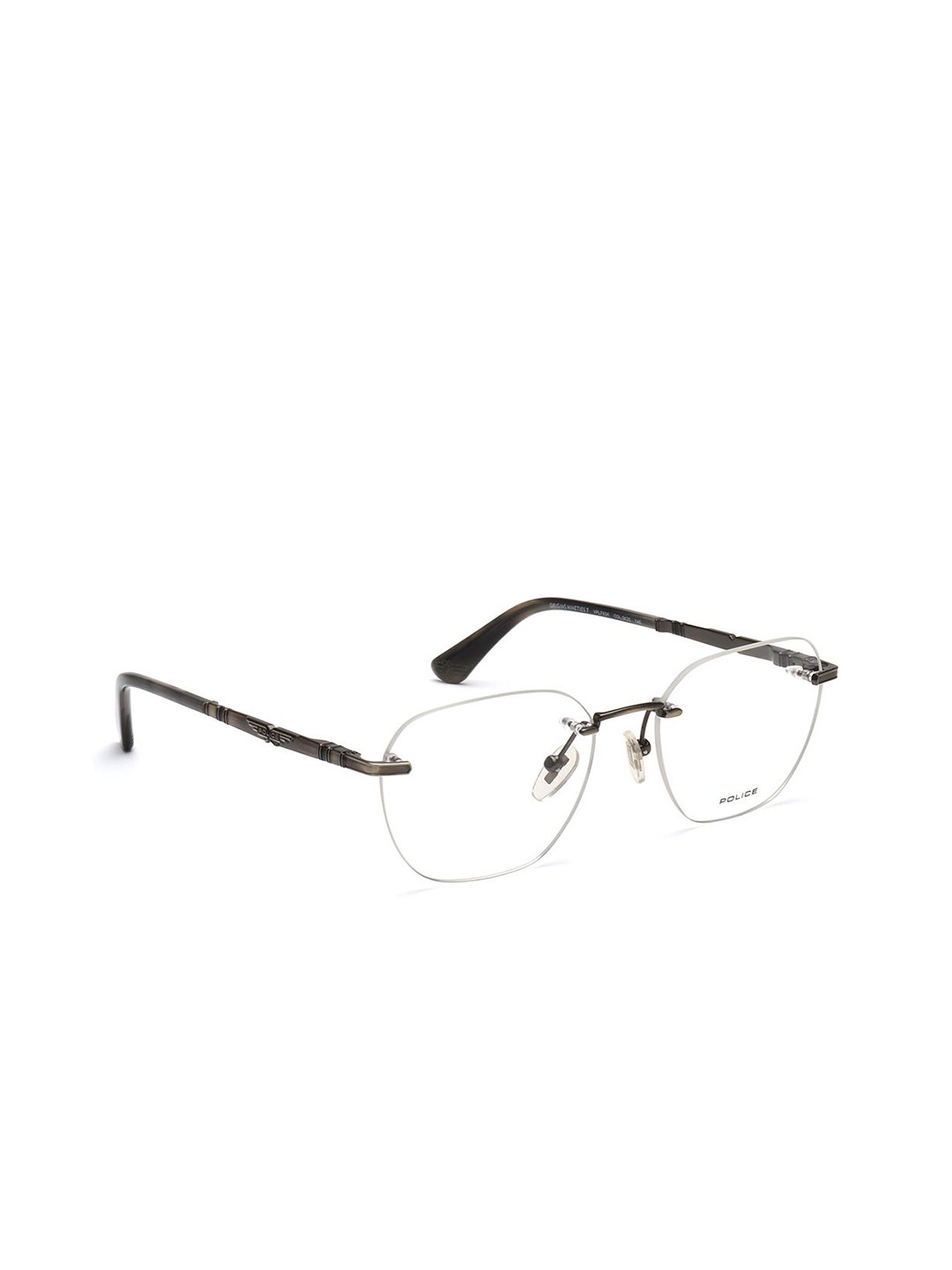 Buy Police Men Rimless Square Frames - Frames for Men 30452036 | Myntra