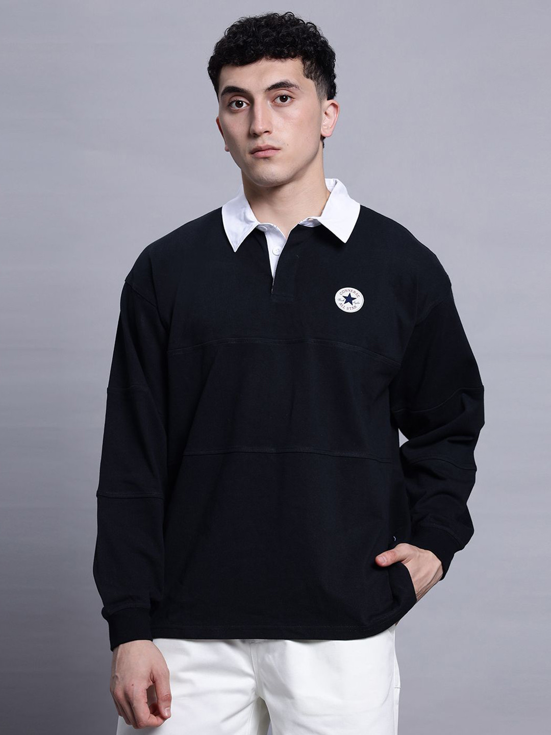 Buy Converse Men All Star Long Sleeve Rugby T Shirt - Tshirts for Men ...